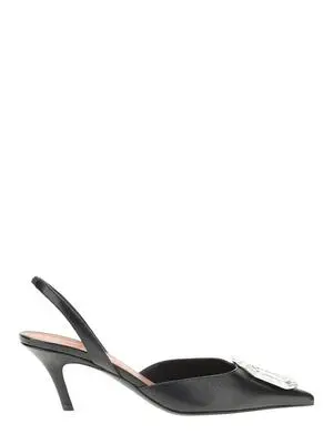 Amina Muaddi Camelia 60 Slingback Pumps - Black