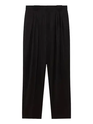 Casablanca Wool Five Pleat Tailored Trousers - Black