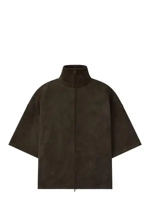 Fear Of God Suede Fleece High Neck Jacket - Brown