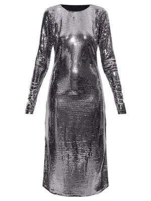 MAISON MARGIELA Metallic Midi Dress - Silver