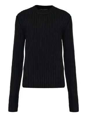 Dolce & Gabbana Wool Crew Neck Sweater - Black