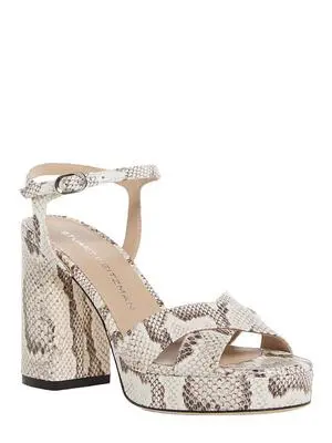 STUART WEITZMAN Dayna II Platform Sandals Cream