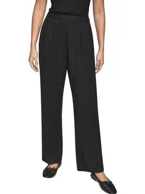 Donna Karan New York High-waist Wide-leg Pull-on Trousers - Black