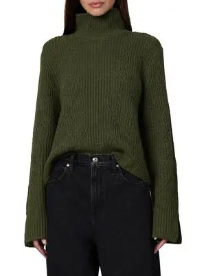Joe's Jeans The Ella Turtleneck Wool-blend Sweater - Winter Moss
