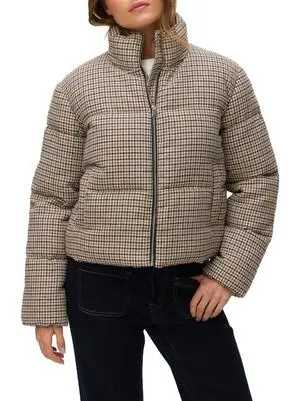 Vero Moda Houndstooth Puffer Jacket - Emperador