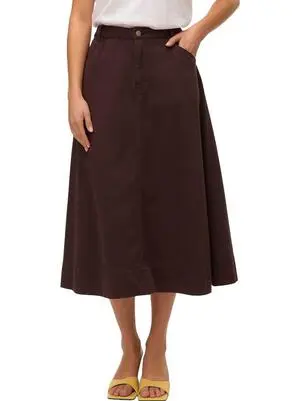 Vero Moda Filia A-line Denim Skirt - Chocolate Torte