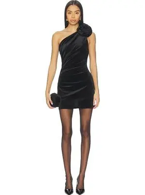 Yumi Kim Bardot Velvet Dress - Black
