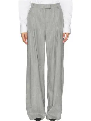Remain Birger Christensen Wide Suiting Pants - Titanium Comb