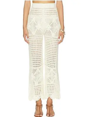 Agua Bendita Wesley Crochet Pants - Ivory
