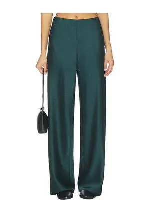 Vince High-waist Fluid Satin Bias Pant - Juniper