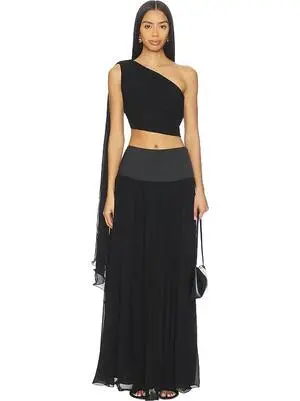 Posse Solene One Shoulder Top - Black