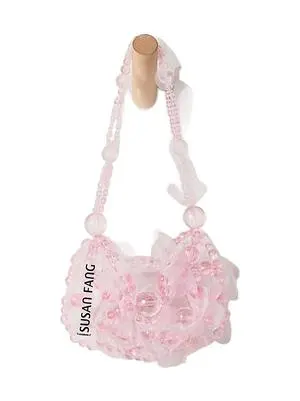 SUSAN FANG Beaded Flower Mini Bag - Pink