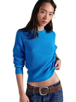 Free People Ever After Knit Pullover - Swedish Blue