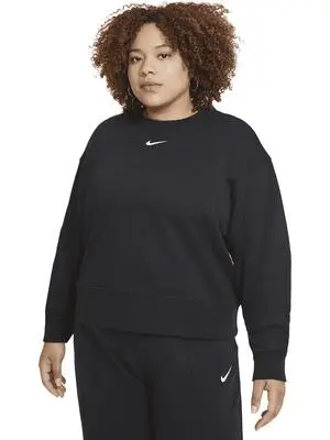 Nike Sportswear Collection Essentials Oversized Fleece Crew - Black