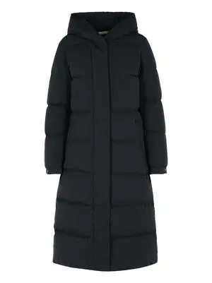 Woolrich Cloud Madison Long Polyamide Blend Down Jacket Black