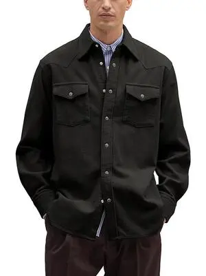 NN07 Ricky Snap Front Corduroy Shirt