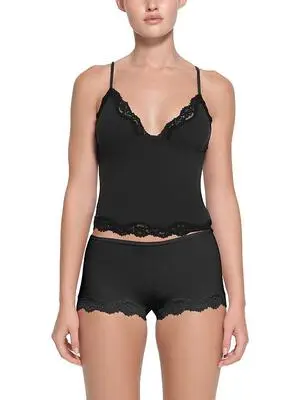 SKIMS Fits Everybody Lace Triangle Camisole - Onyx