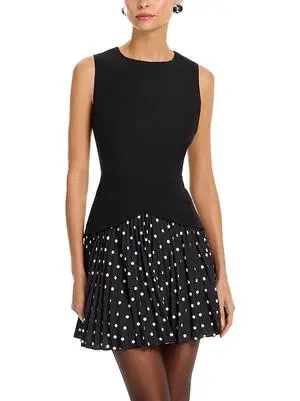 MILLY Haddy Mini Dress - Black/white