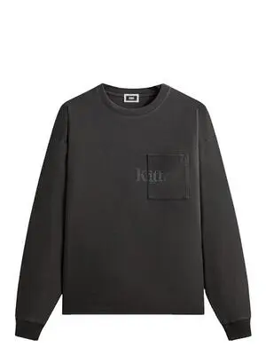 Kith Long Sleeve Quinn Tee Shirt - Carbon