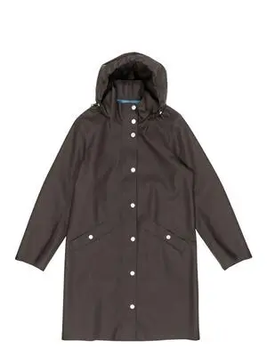Bimba Y Lola Rubberized Straight Trench - Dark Brown