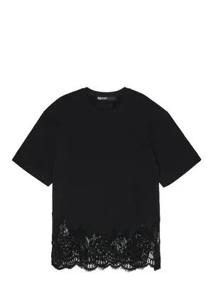 Bimba Y Lola Oversized Lace T-shirt - Black