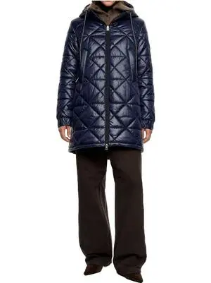 Bimba Y Lola Straight Hooded Puffer Dark Navy