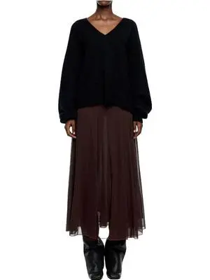 BIMBA Y LOLA Flared Midi Skirt