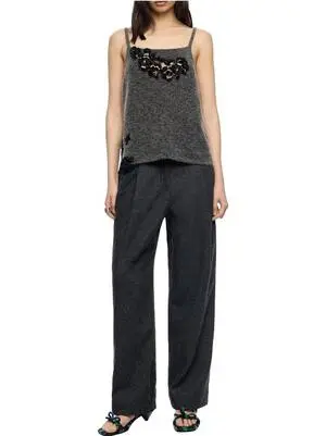 Bimba Y Lola Tailored Carrot-fit Trousers - Dark Grey
