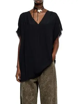 Bimba Y Lola V-neck Top - Black