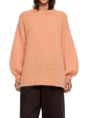 Bimba Y Lola Oversized Mohair-blend Sweater - Peach