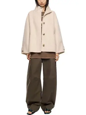Bimba Y Lola A-line Double-face Coat - Ivory