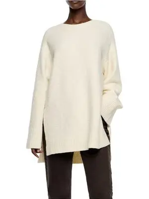 Bimba Y Lola Long Sleeve Crewneck Sweater - Ivory