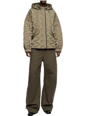 Bimba Y Lola Padded Jacket With Hood - Light Khaki