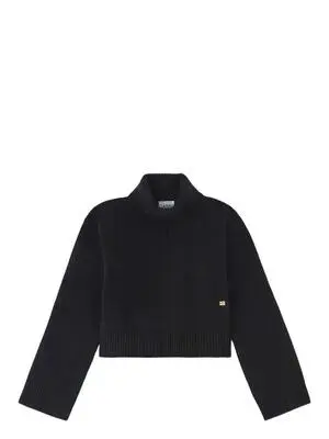 GANNI Roll-neck Sweater - Black