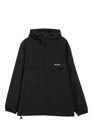 Carhartt Work In Progress Water Repellent Nylon Windbreaker Anorak - Black /white