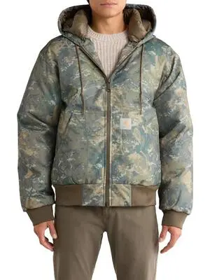 Carhartt Work In Progress Water Repellent Active Cold Padded Nylon Jacket - Camo Combi