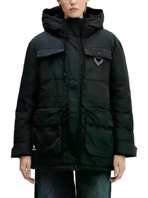 CONVERSE Hooded Patch Jacket - Black