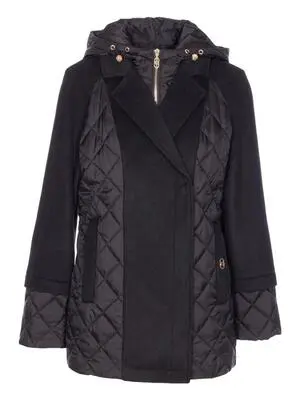 Liu Jo Quilted Long Down Jacket - Black
