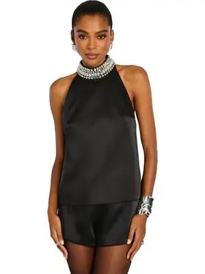 Retrofete Ardiana Embellished Top - Black