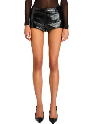 Retrofete Kellen Leather Short - Patent Black