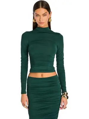 SEROYA Dulcie Ruched Top - Evergreen