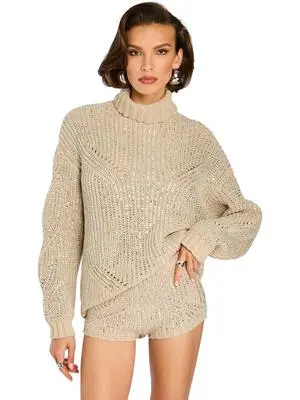 Retrofete Camden Embellished Sweater - Latte/silver