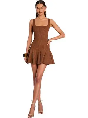 Retrofete Matson Knit Dress - Metallic Hazelnut