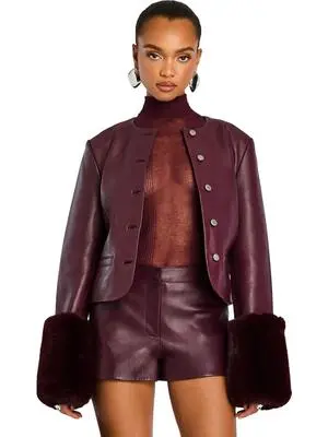 Retrofete Talvi Leather Jacket - Bordeaux