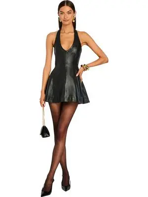 Retrofete Stine Leather Dress - Black