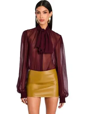 Retrofete Hasli Silk Chiffon Top - Port