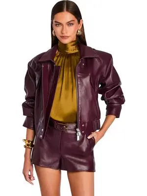 Retrofete Lykke Leather Jacket - Bordeaux