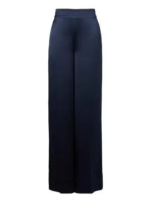 JOSEPH Dijon Silk Satin Wide-leg Pants - Blue