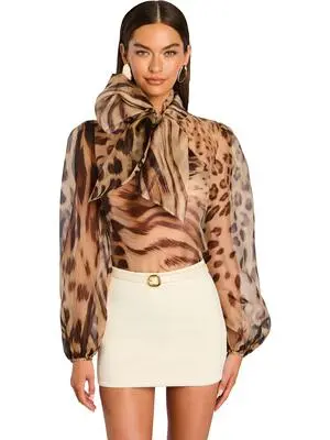 Retrofete Peregrine Blouse - Melting Animal Print