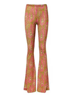 Etro Paisley Flared Pants - Green